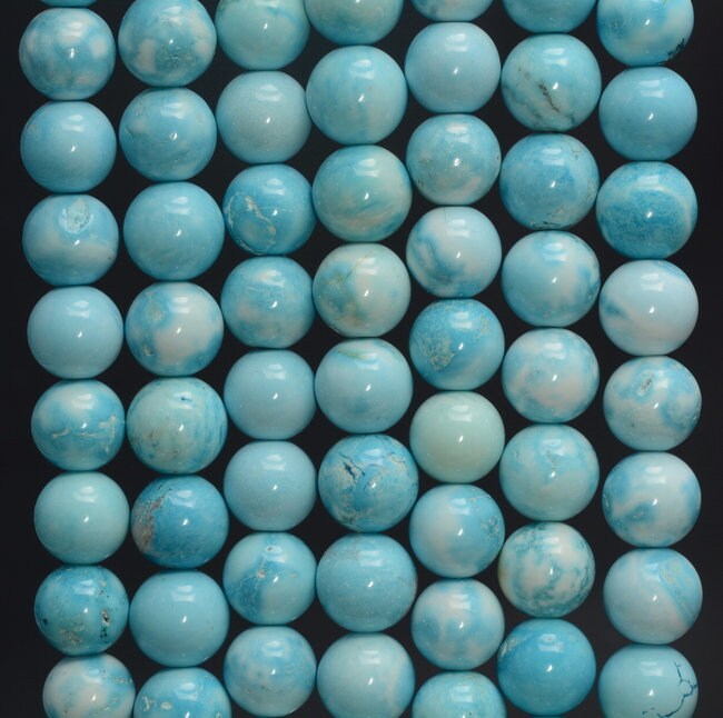 8mm Turquoise larimar Color Gemstone Round Loose - Etsy