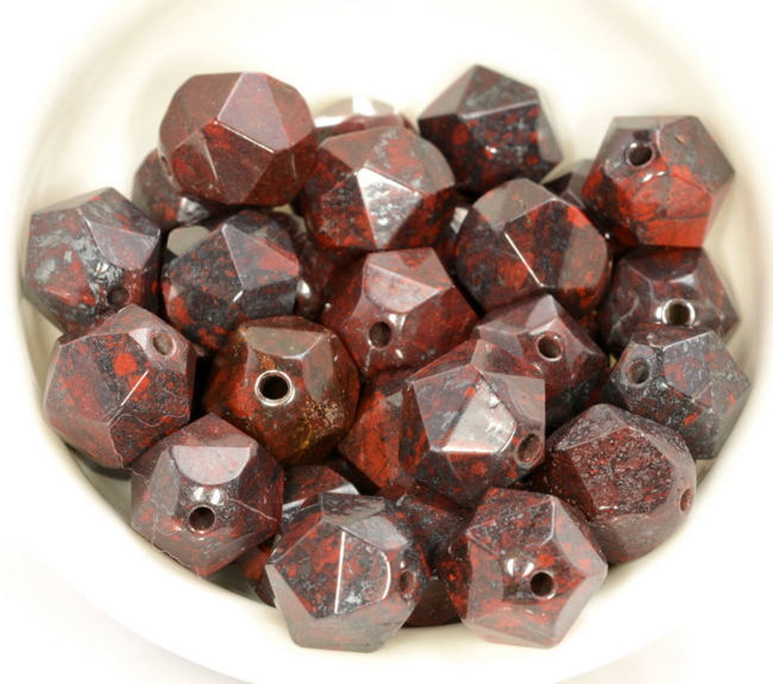 10MM Brecciated Jasper Beads Star Cut Faceted Grade AAA - Etsy