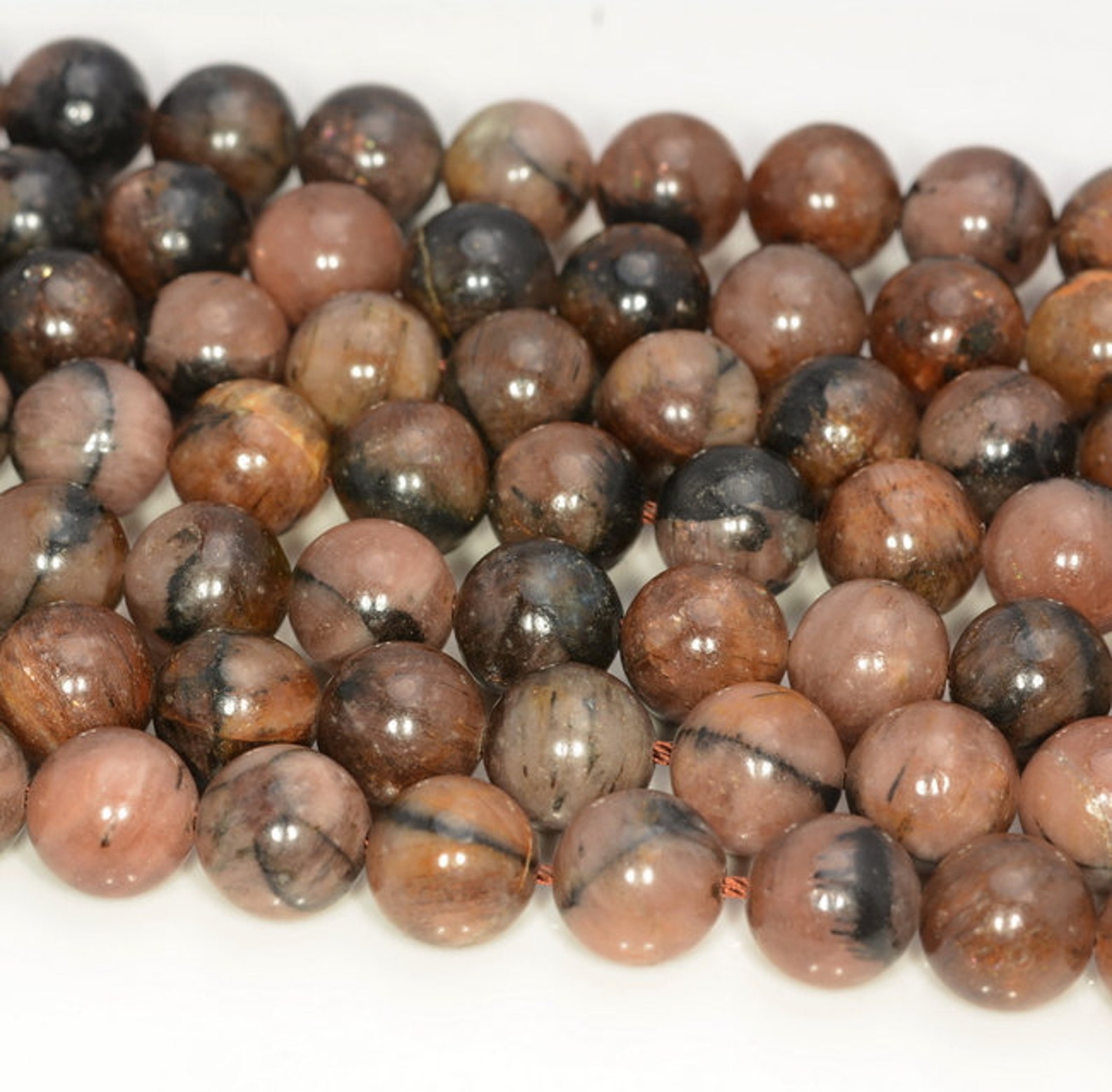 Genuine Natural Rare Chiastolite Cross Stone Gemstone 4mm 6mm 8mm 10mm ...