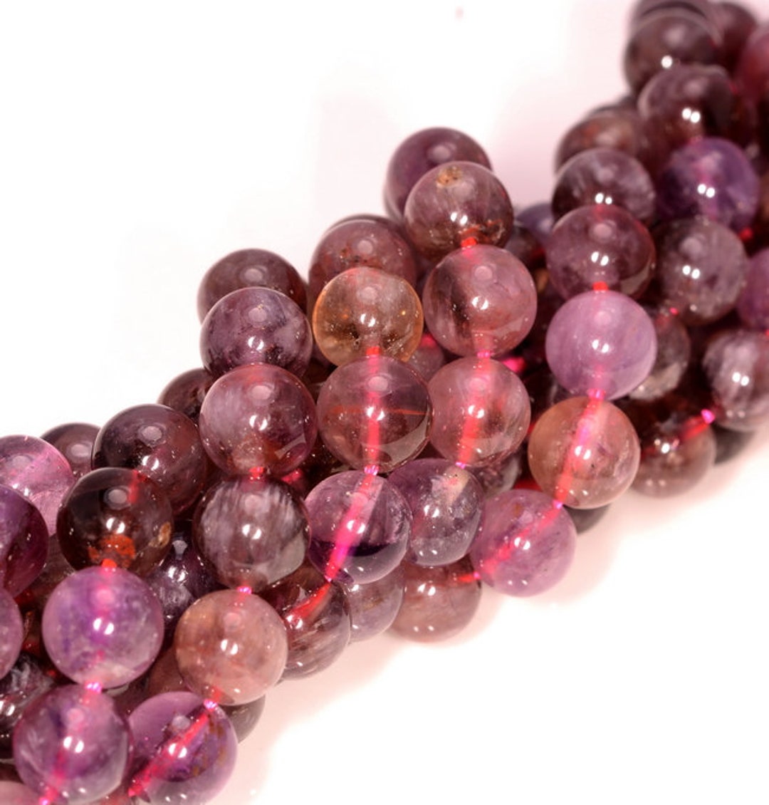 Genuine Auralite 23 Cacoxenite Grade AA Red Purple Pink 7mm 8mm 9mm ...