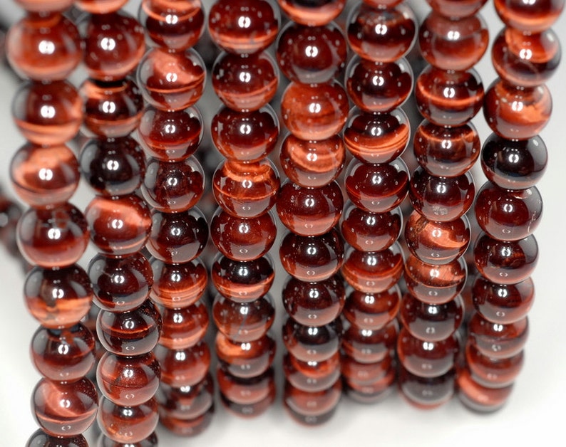 12mm Mahogany Red Tiger Eye Gemstone Grade AA Round Loose Beads 8 Inch ...