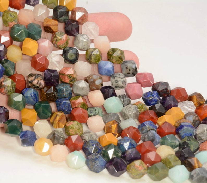Genuine Natural Mixed Multi Stone Gemstone Grade AAA 6mm 8mm - Etsy