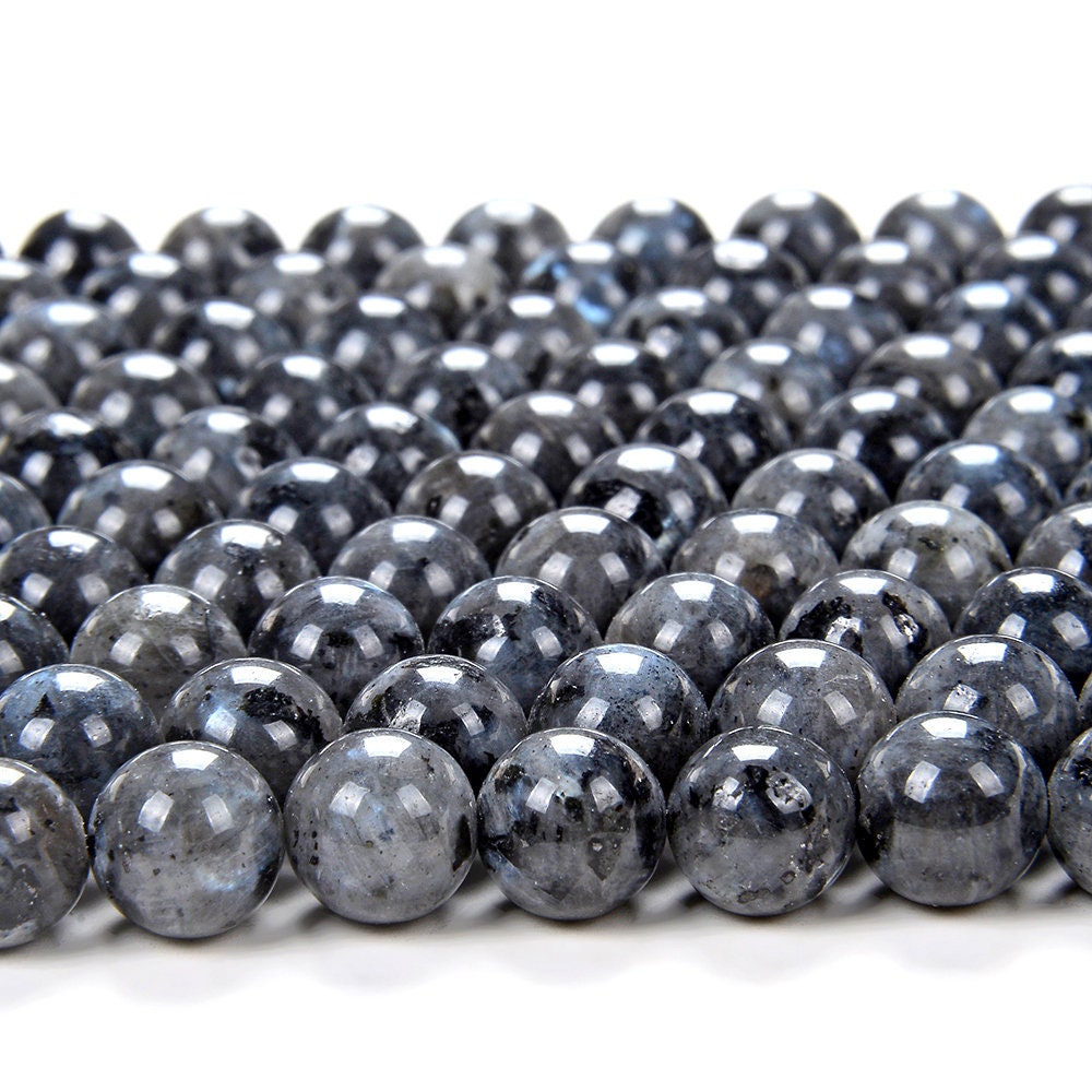 Natural Black Labradorite Larvikite Gemstone Grade Aa Round 4mm 6mm 8mm ...