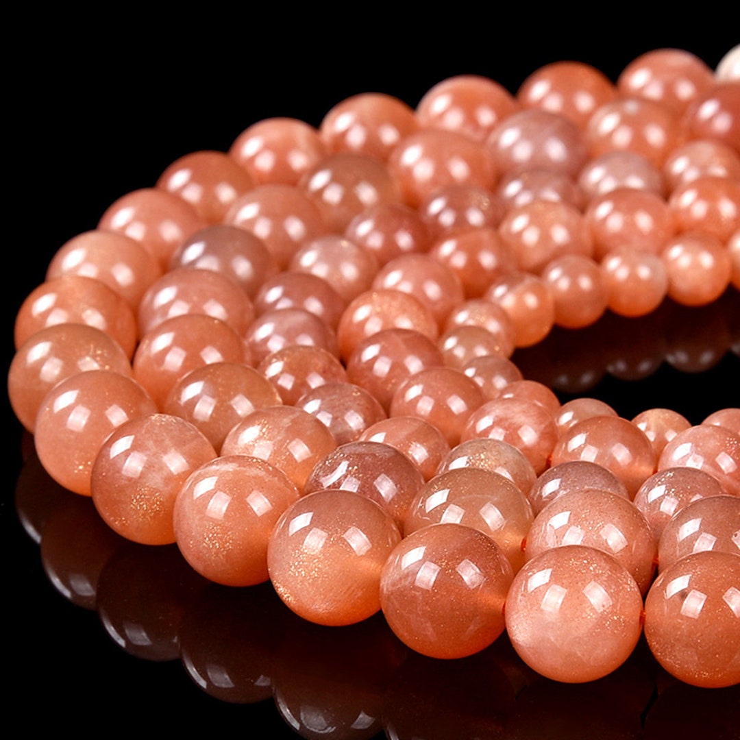 Natural Natural Sunstone Gemstone Grade AAA Round 4MM 5MM 6MM 8MM 10MM ...