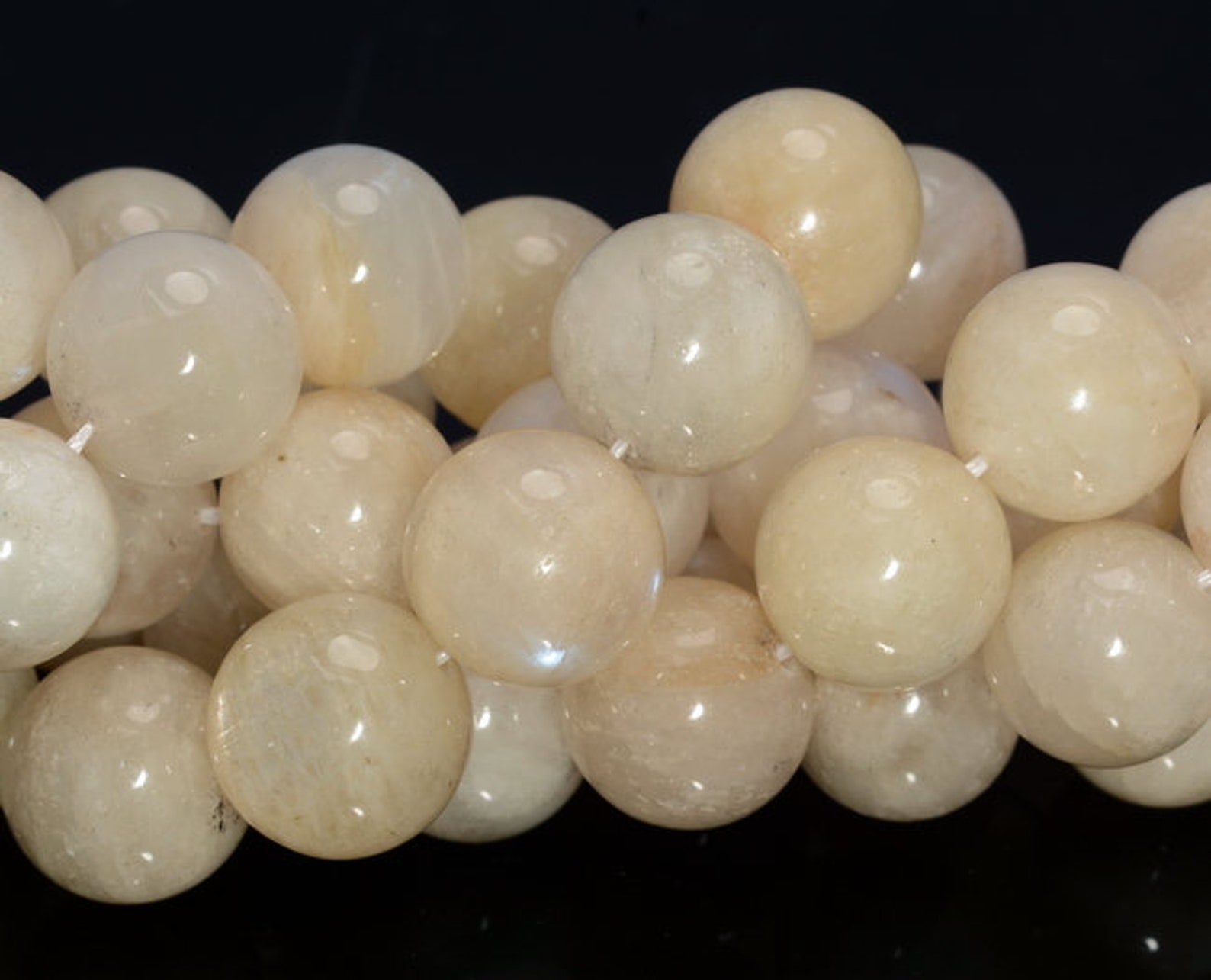 SALE Genuine Rainbow Moonstone Milky White Gemstone 10mm | Etsy