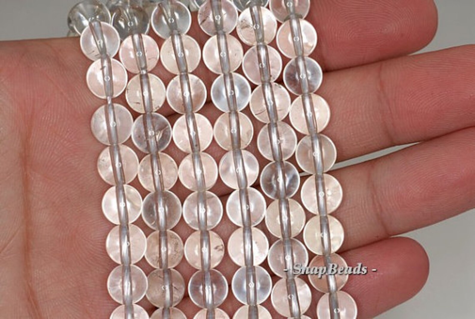 7mm Rock Crystal Gemstone Grade AA Round Loose Beads 7.5 Inch Half ...