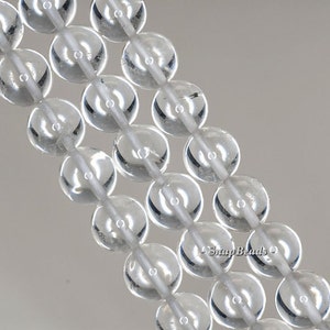 10mm Rock Crystal Gemstone Grade AA Round Loose Beads 7.5 Inch Half ...