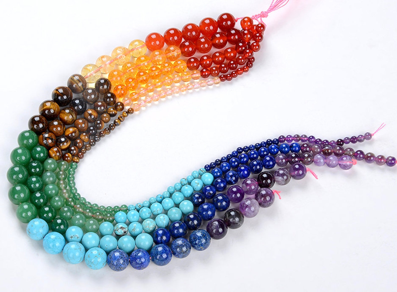 7 Chakra Gemstone Grade Round 6mm 8mm 10mm Loose Beads 15 Inch - Etsy