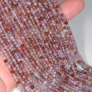 3mm Rare Auralite 23 Cacoxenite Grade AAA Purple Pink Red Quartz Micro ...