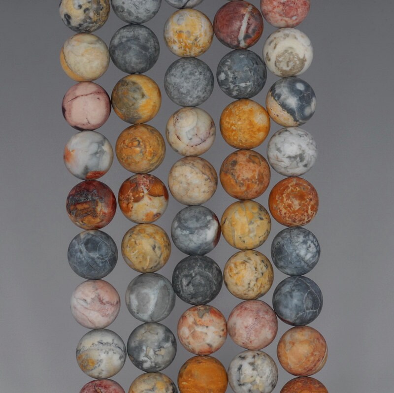 10mm Frosted Matte Sky eye Jasper Gemstone Grade AAA Round | Etsy