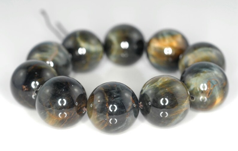 18mm Blue Tiger Eye Gemstone Hawk Eye Grade A Round 18mm Loose - Etsy