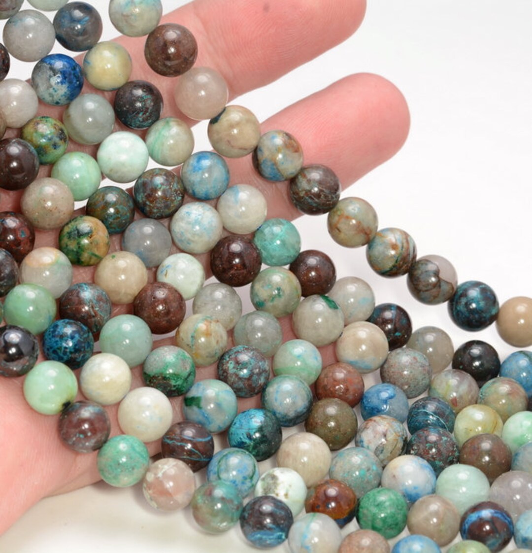 8mm Genuine Shattuckite Chrysocolla Gemstone Grade A Round Loose Beads ...