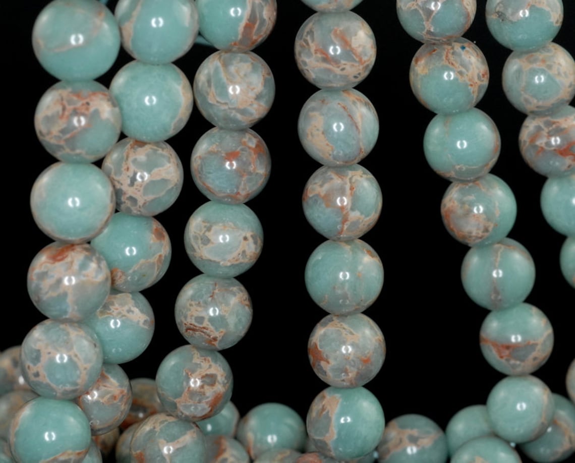 Imperial Snake Skin Jasper Gemstone 6mm 8mm 10mm 12mm Round Loose Beads ...