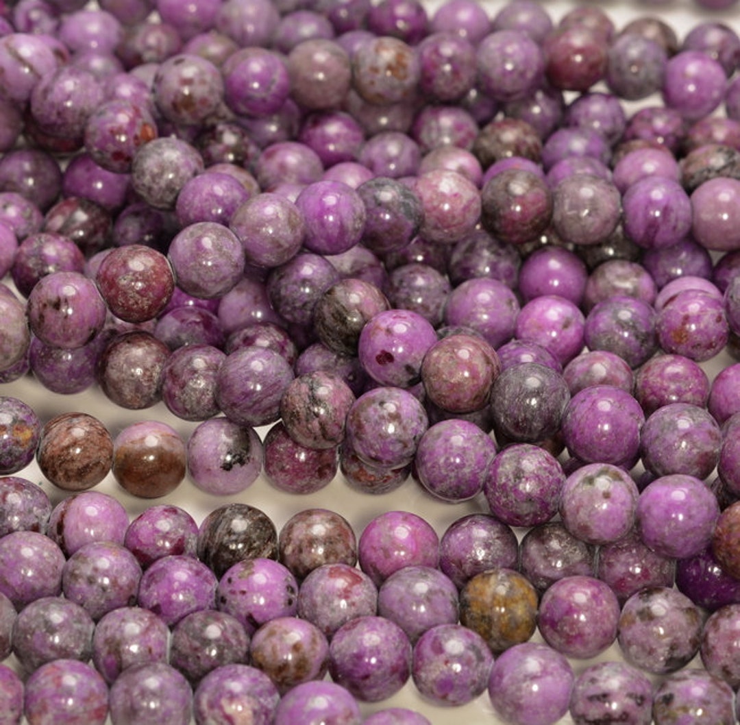 8MM Purple Jade Gemstone Round Beads 15 Inch Full Strand BULK LOT 1,2,6 ...