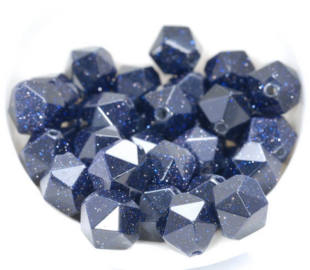 8MM Blue Sandstone Beads Star Cut Faceted Grade AAA Genuine Natural ...