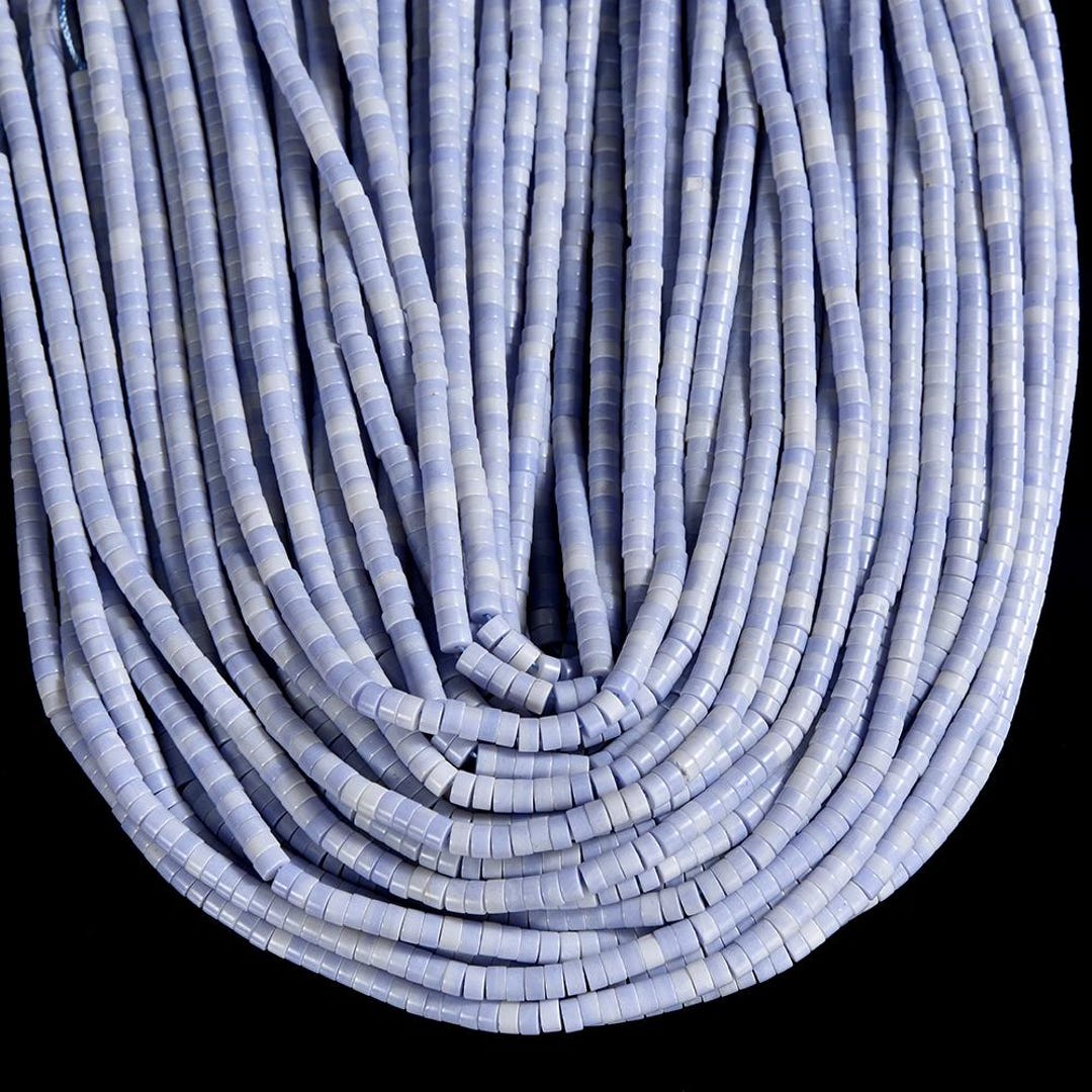 Blue Ocean Jade Gemstone 4X2MM Heshi Rondelle Slice Beads 15 Inch Full ...