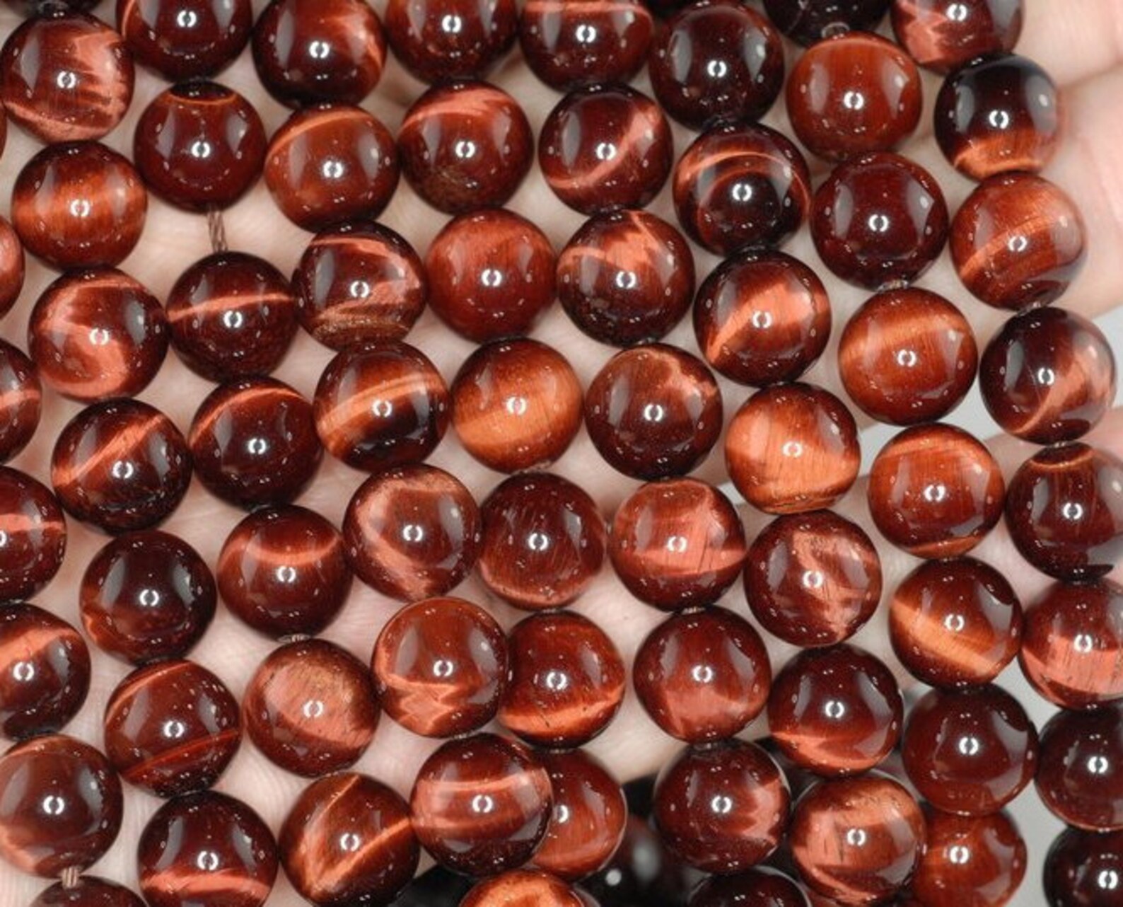 Mahogany Red Tiger Eye Gemstone Grade AAA 4mm 6mm 8mm 10mm 12mm Round ...