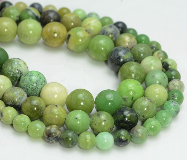 Genuine Natural Chrysoprase Gemstone Green 6mm 8mm 10mm Round Loose ...