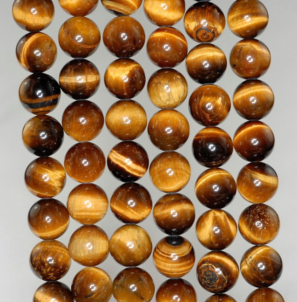 Yellow Tiger Eye Gemstone Grade AA 4mm 6mm 8mm 10mm 12mm Round Loose ...