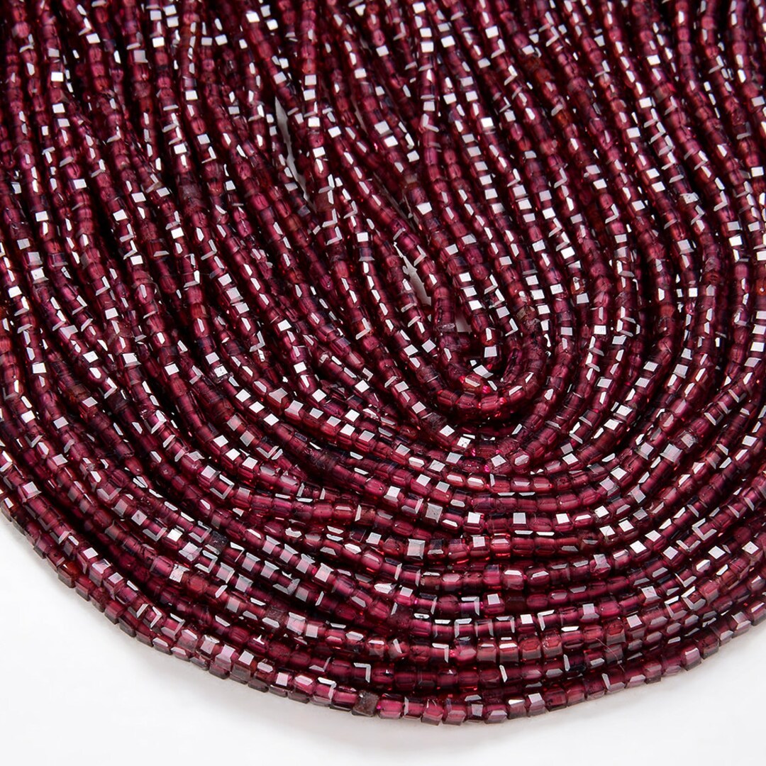 2MM Natural Red Garnet Gemstone Grade AAA Micro Faceted Diamond Cut ...