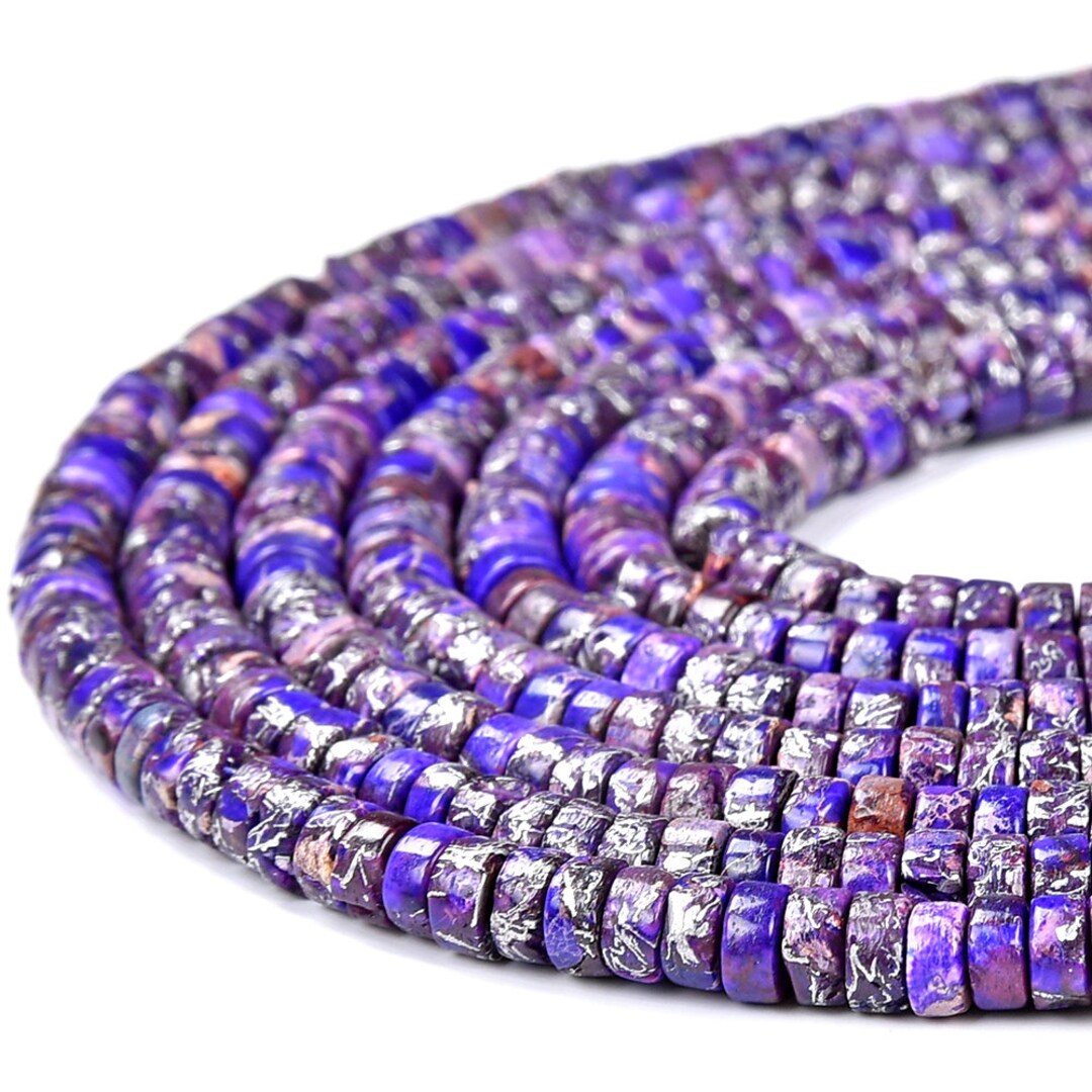 Purple Silver Inclusion Sea Sediment Imperial Jasper Gemstone Grade AAA ...