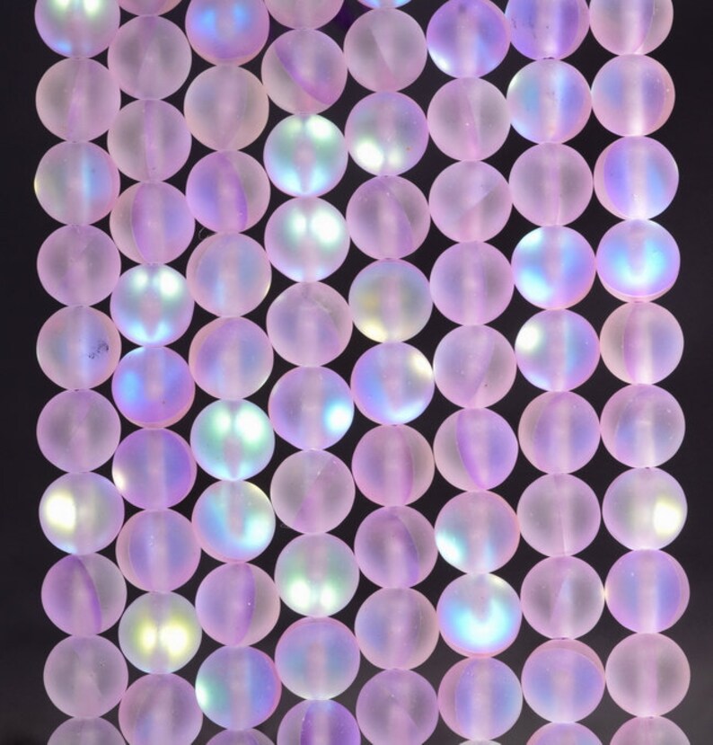 8MM Lavender Purple Frosted Matte Mystic Aura Quartz Round - Etsy