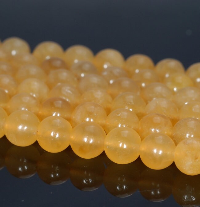 Rare Genuine Yellow Calcite Gemstone Grade Aaa Round 6mm 8mm 10mm Loose ...