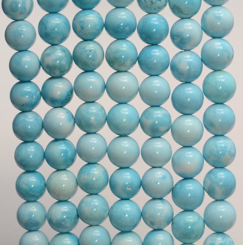 8mm Turquoise larimar Color Gemstone Round Loose - Etsy