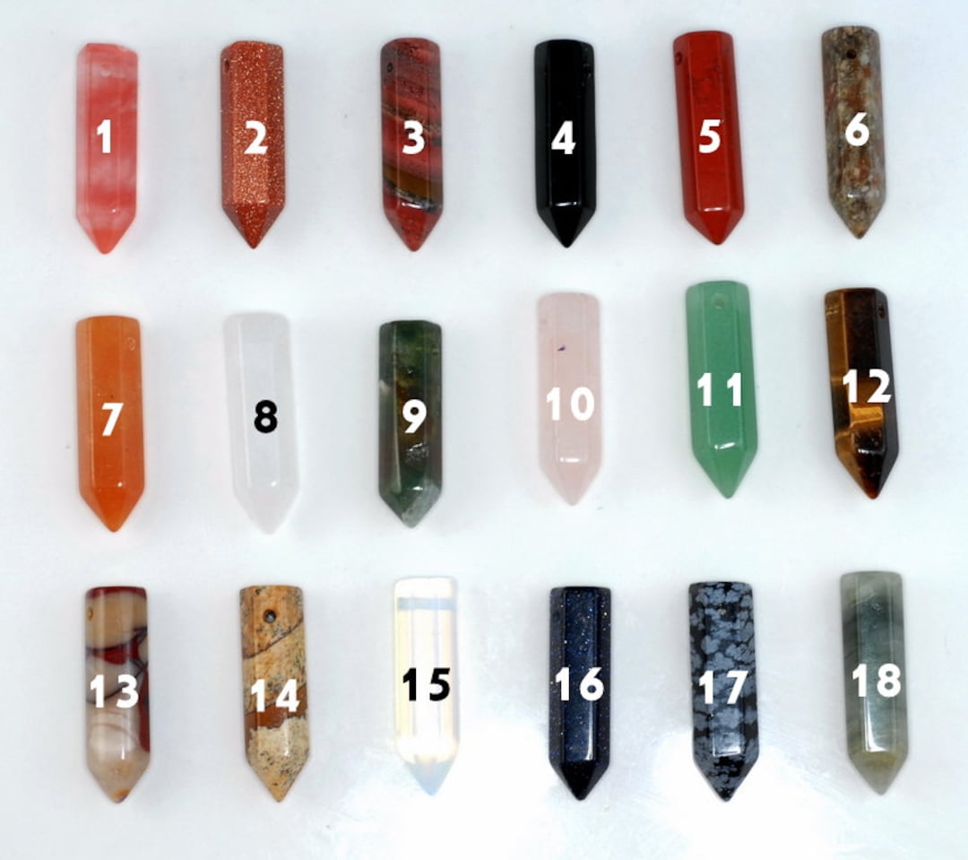 31x8mm Crystal Point Healing Crystal Bullet Stone,healing Crystals ...