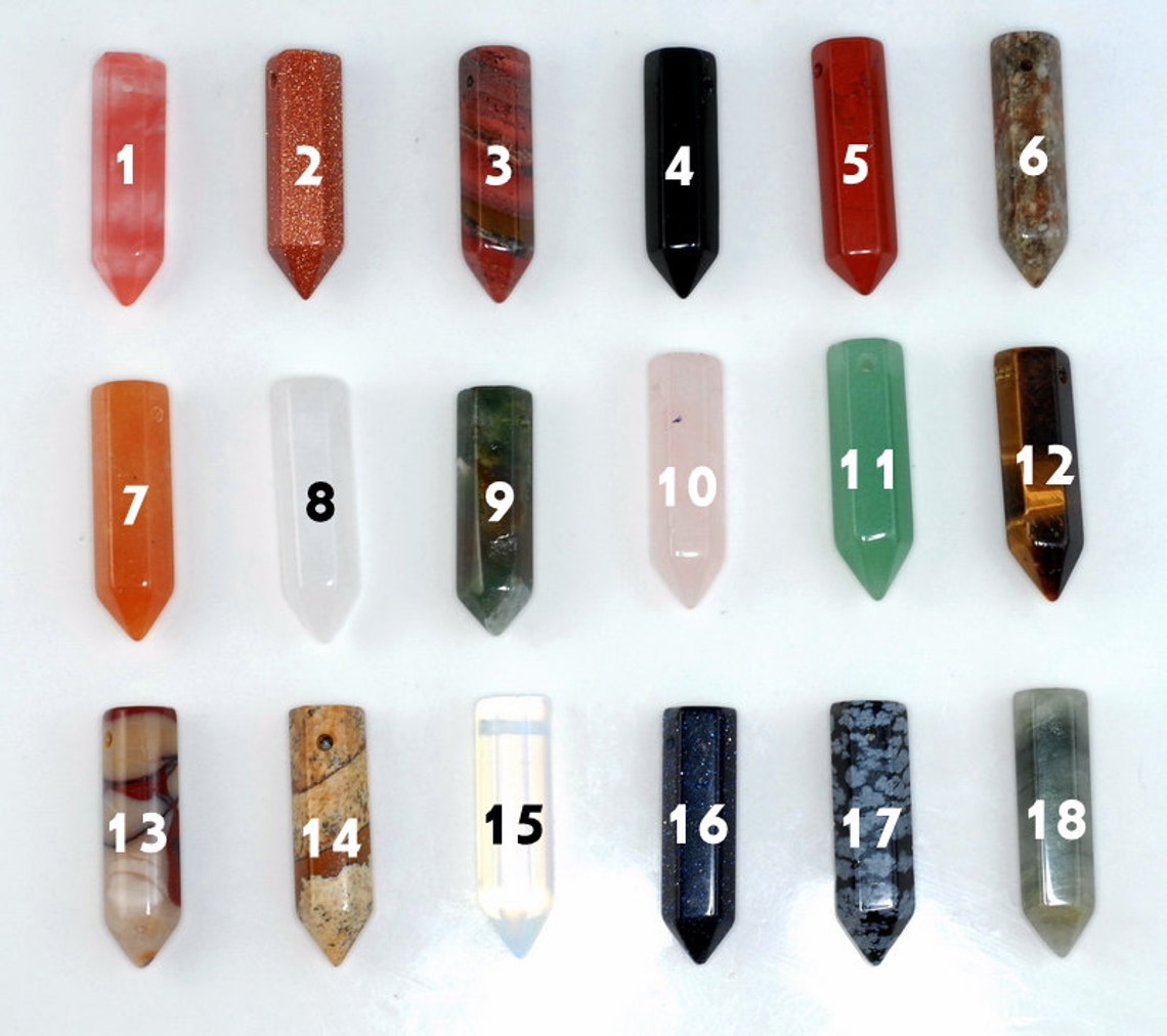 31x8mm Crystal Point Healing Crystal Bullet Stone,healing Crystals ...
