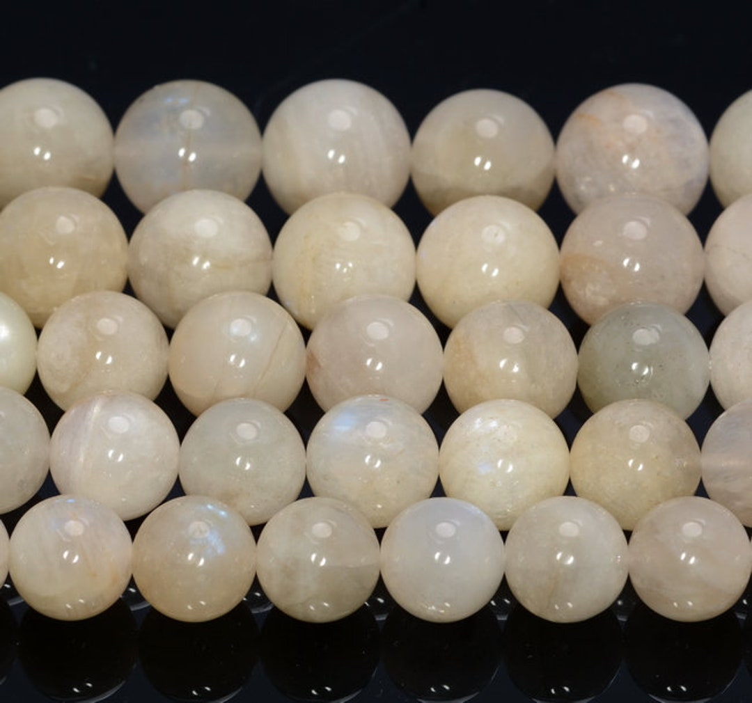SALE !!! Genuine Rainbow Moonstone Milky White Gemstone 10mm 11mm 12mm ...