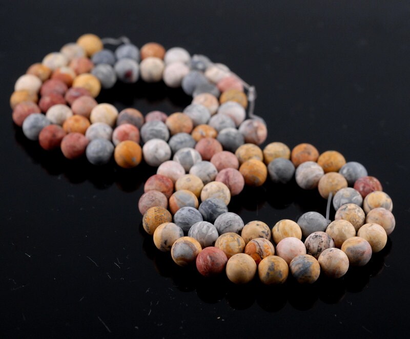 10mm Frosted Matte Sky eye Jasper Gemstone Grade AAA Round | Etsy