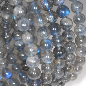 7-8mm Blue Labradorite Gemstone Blue Grade AAA Round Loose Beads 7 Inch ...