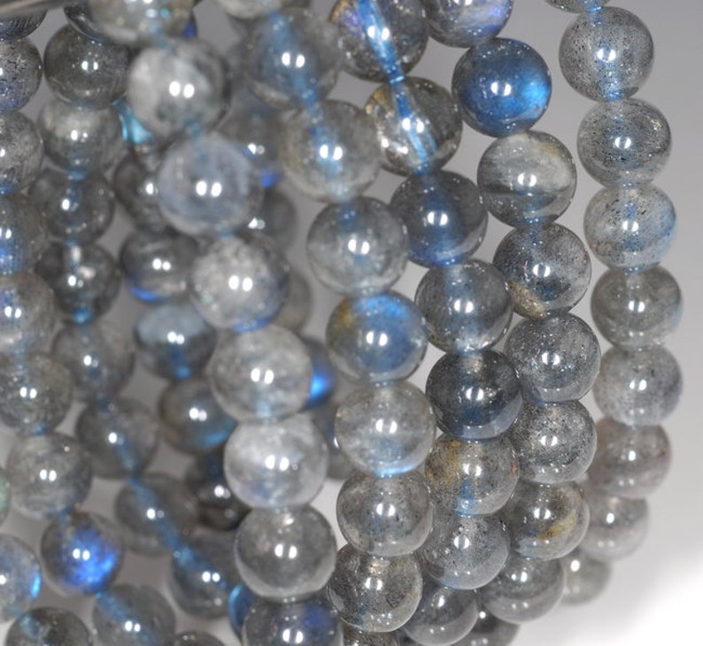 7-8mm Blue Labradorite Gemstone Blue Grade AAA Round Loose Beads 7 Inch ...