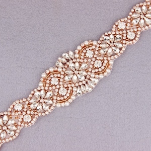 Bridal Belt, Rose Gold Belt, Wedding Belt, Skinny Bridal Belt ...