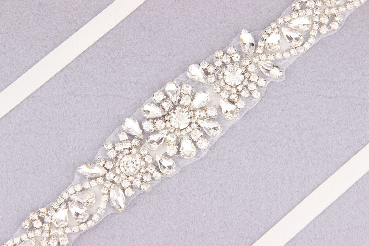 Crystal Bridal Belt Rhinestone Wedding Dress Belt Prom Belt | Etsy