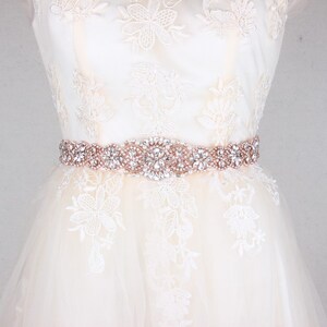 Bridal Belt, Rose Gold Belt, Wedding Belt, Skinny Bridal Belt ...