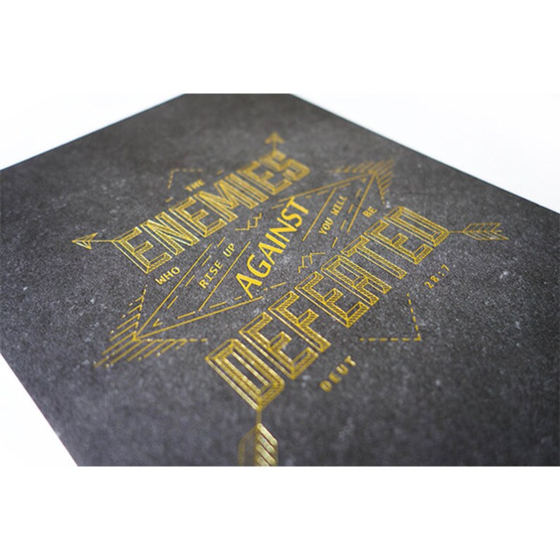 Enemies Defeated Premium Postcard With Gold Foil Stamp - Etsy