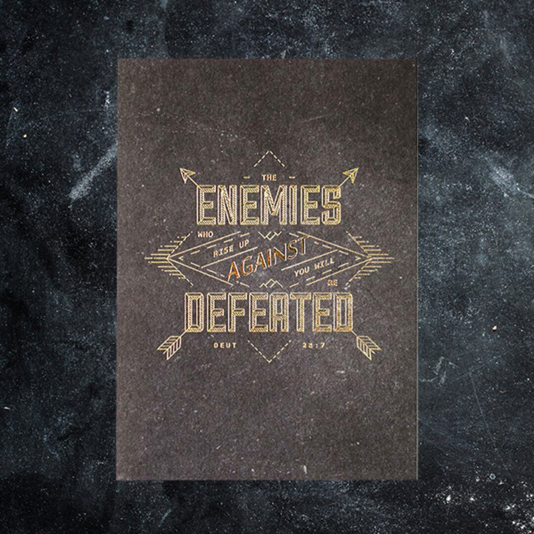 Enemies Defeated Premium Postcard With Gold Foil Stamp - Etsy