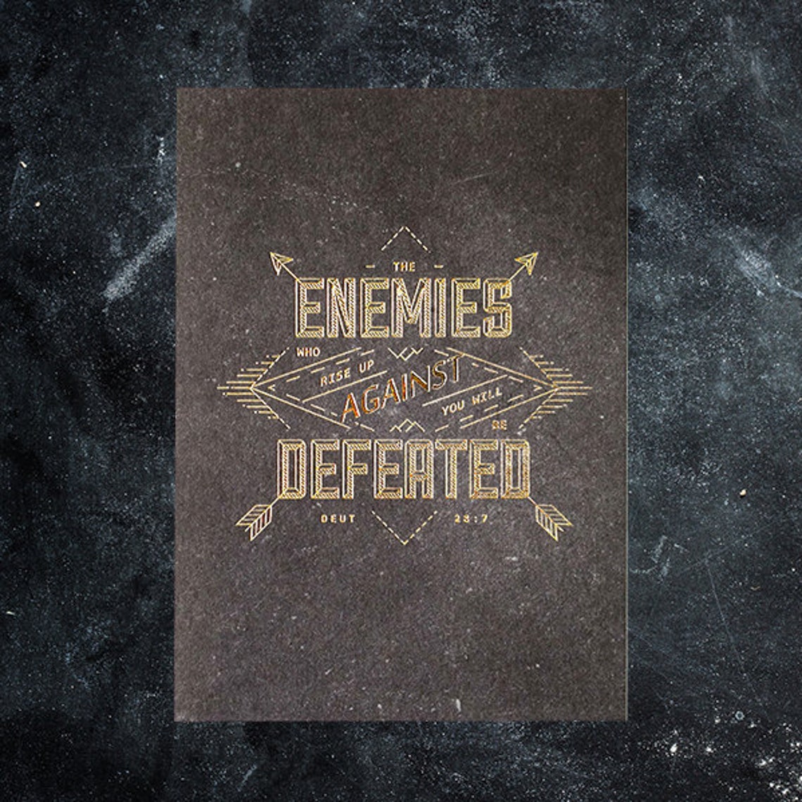 Enemies Defeated Premium Postcard With Gold Foil Stamp - Etsy