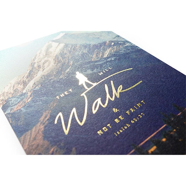 Walk & Not Be Faint - Premium Postcard With Gold Foil Stamp - Bible ...