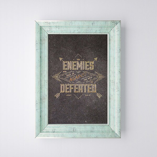 Enemies Defeated premium postcard with gold foil stamp | Etsy