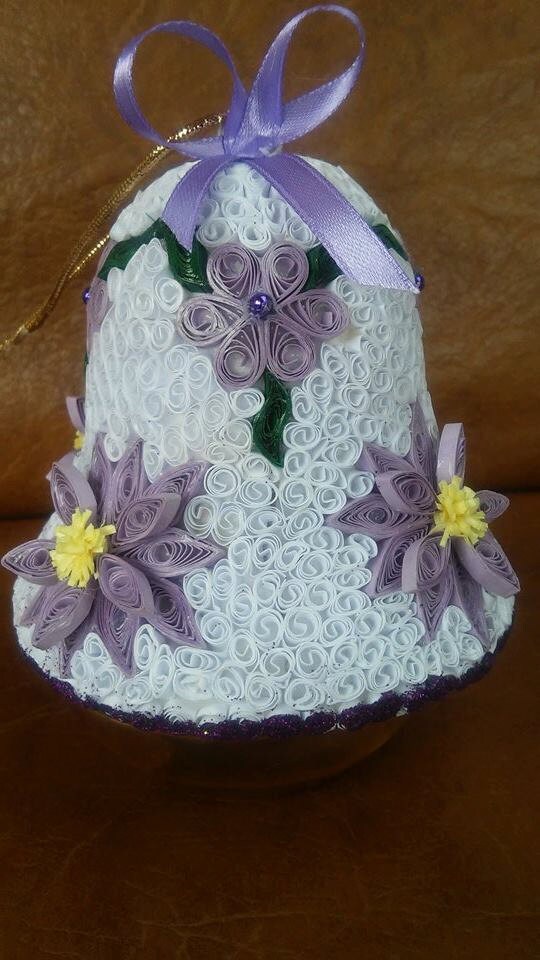 Quilling Christmas Tree Bells, Handmade, SET OF 4 - Etsy