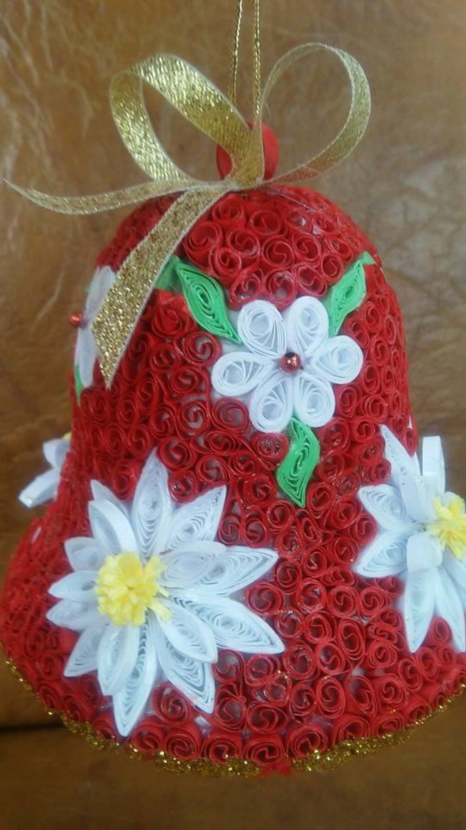 Quilling Christmas Tree Bells, Handmade, SET OF 4 - Etsy