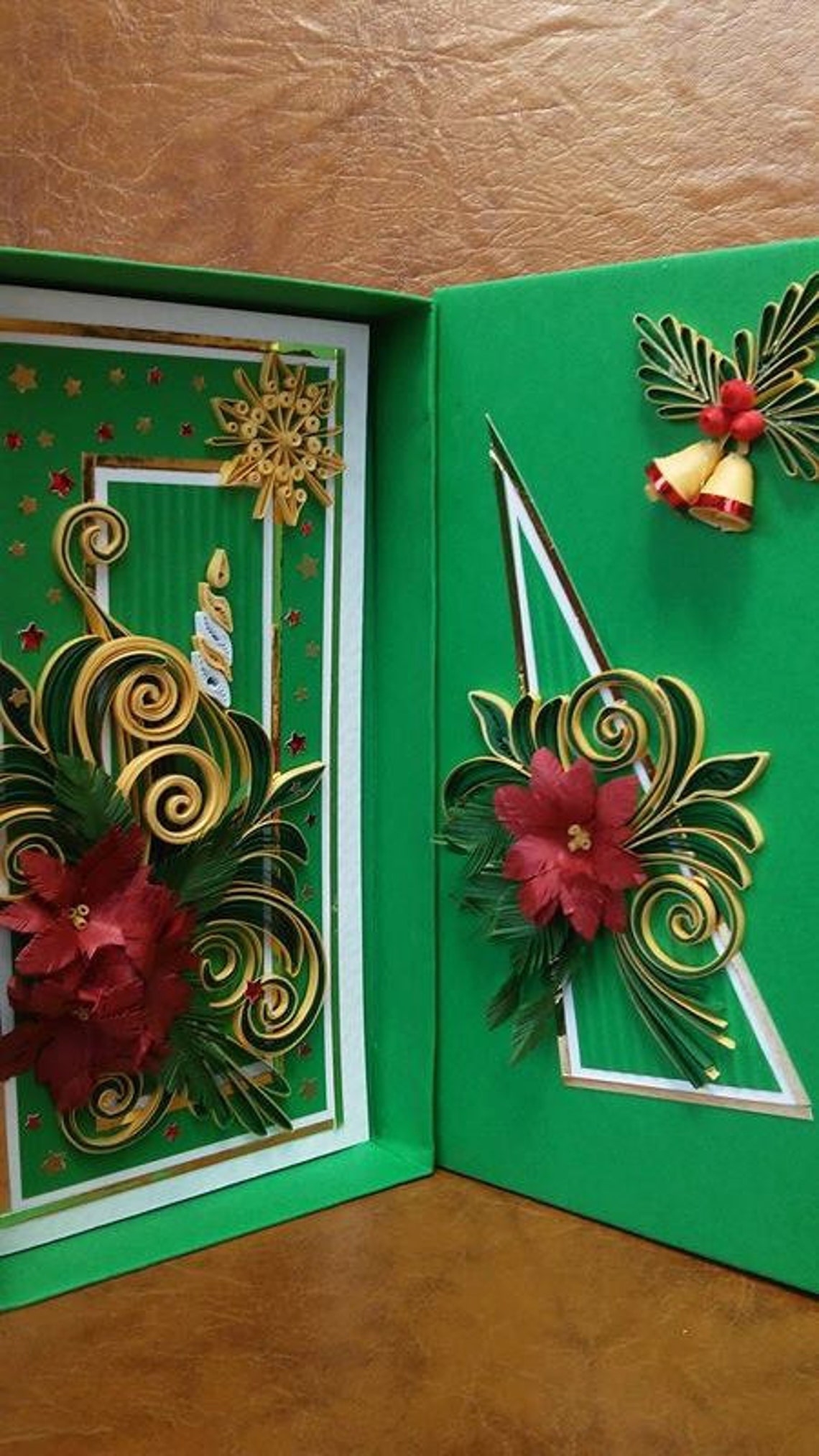 Christmas Quilling Card With Box - Etsy