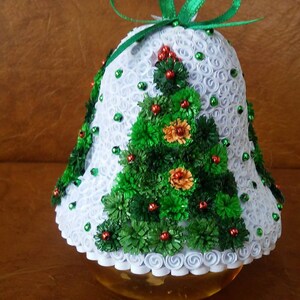 Quilling Christmas Tree Bells, Handmade, SET OF 4 - Etsy