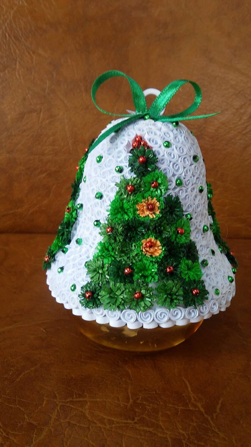 Quilling Christmas Tree Bells, Handmade, SET OF 4 - Etsy