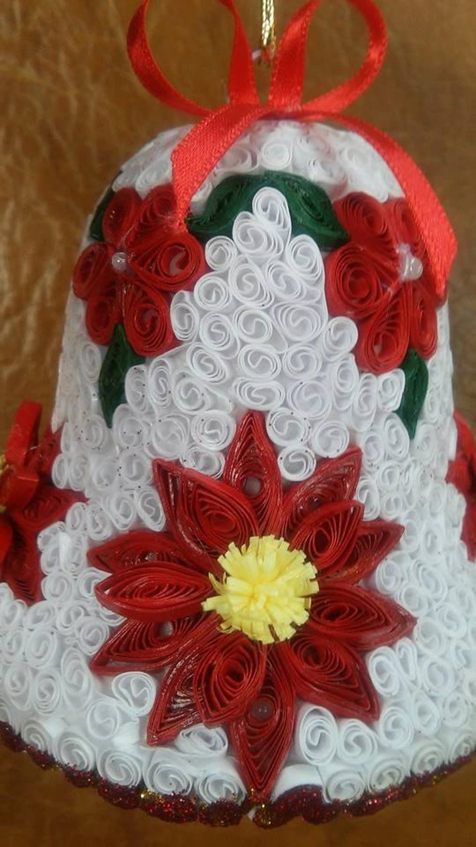 Quilling Christmas Tree Bells Handmade SET OF 4 - Etsy