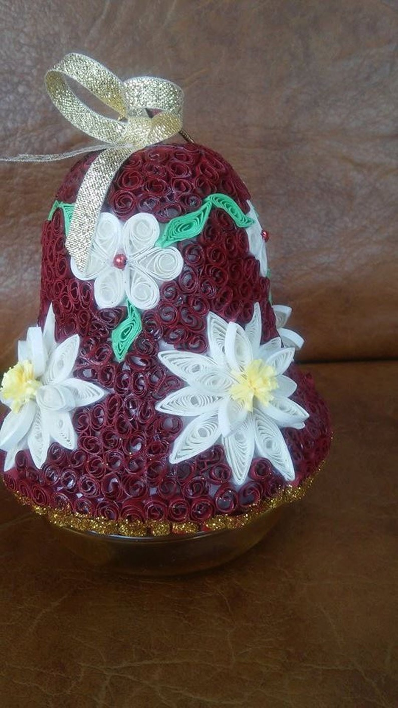 Quilling Christmas Tree Bells, Handmade, SET OF 4 - Etsy