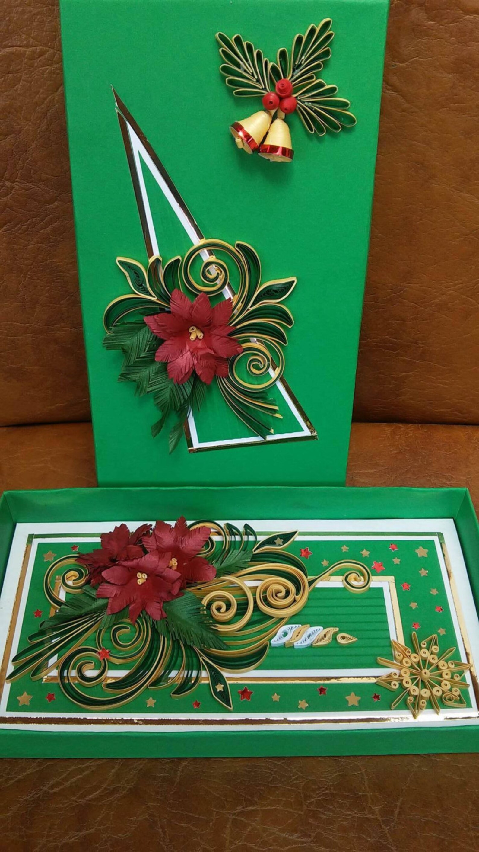 Christmas Quilling Card With Box - Etsy
